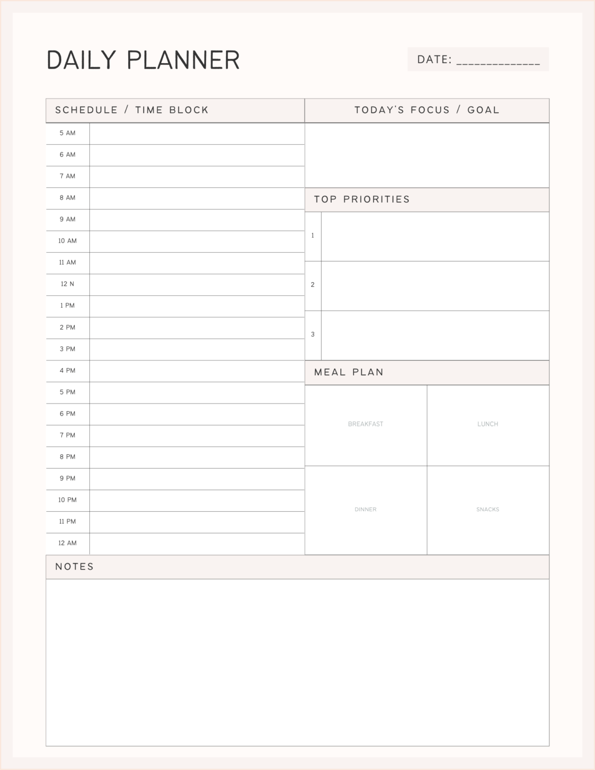 15 Free Life Planning Worksheets & Templates. - Third Bliss